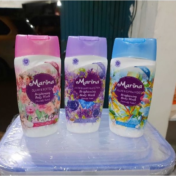 Jual MARINA Brightening Body Wash Glow Botol 95ml All Varian | Shopee Indonesia