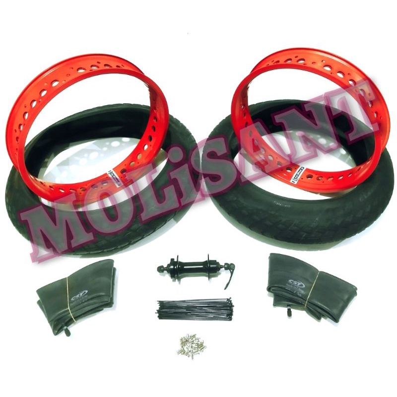 Jual velg rim ban fatbike 20 x 4.0 set | Shopee Indonesia