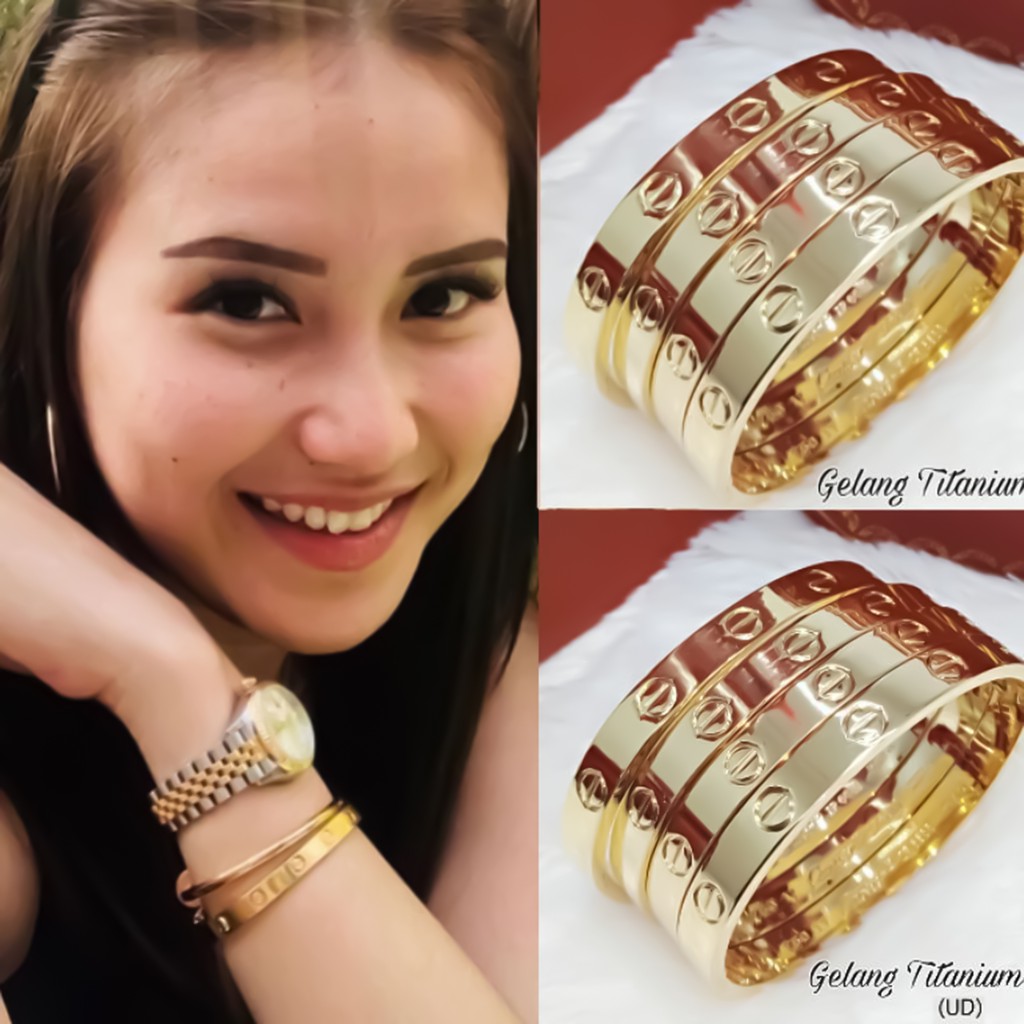 Jual Gelang Titanium Satuan Emboss 750 UD Polos | Shopee Indonesia