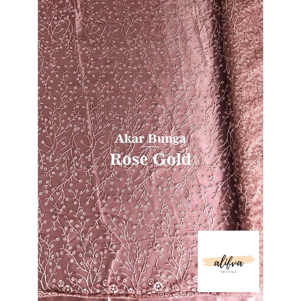 Jual 1/2 meter Kain Brokat Brukat Tile Prancis Bahan Kebaya Motif Akar ...