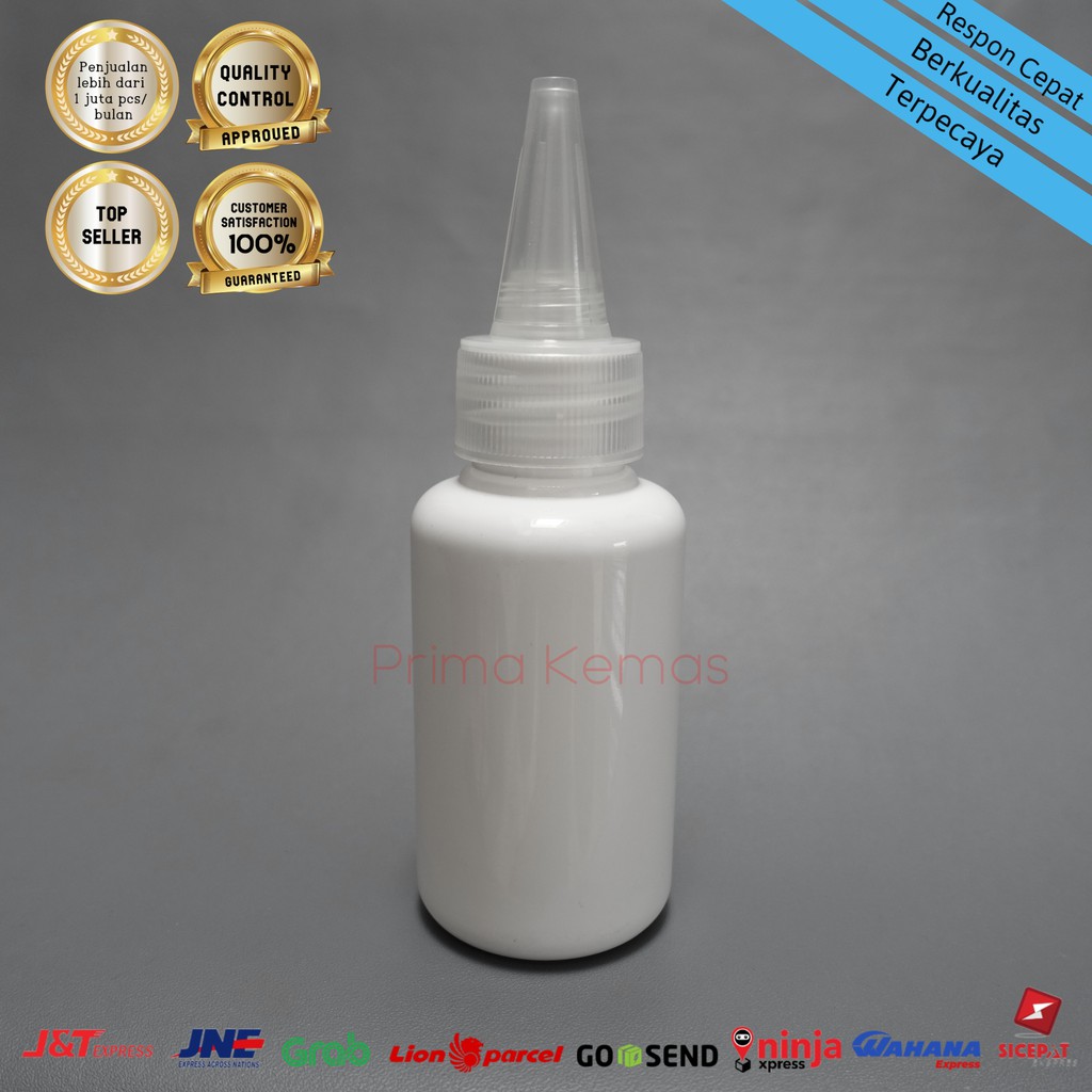 Jual Botol Cap Kerucut 70 ml - botol kosmetik - botol hair tonic ...
