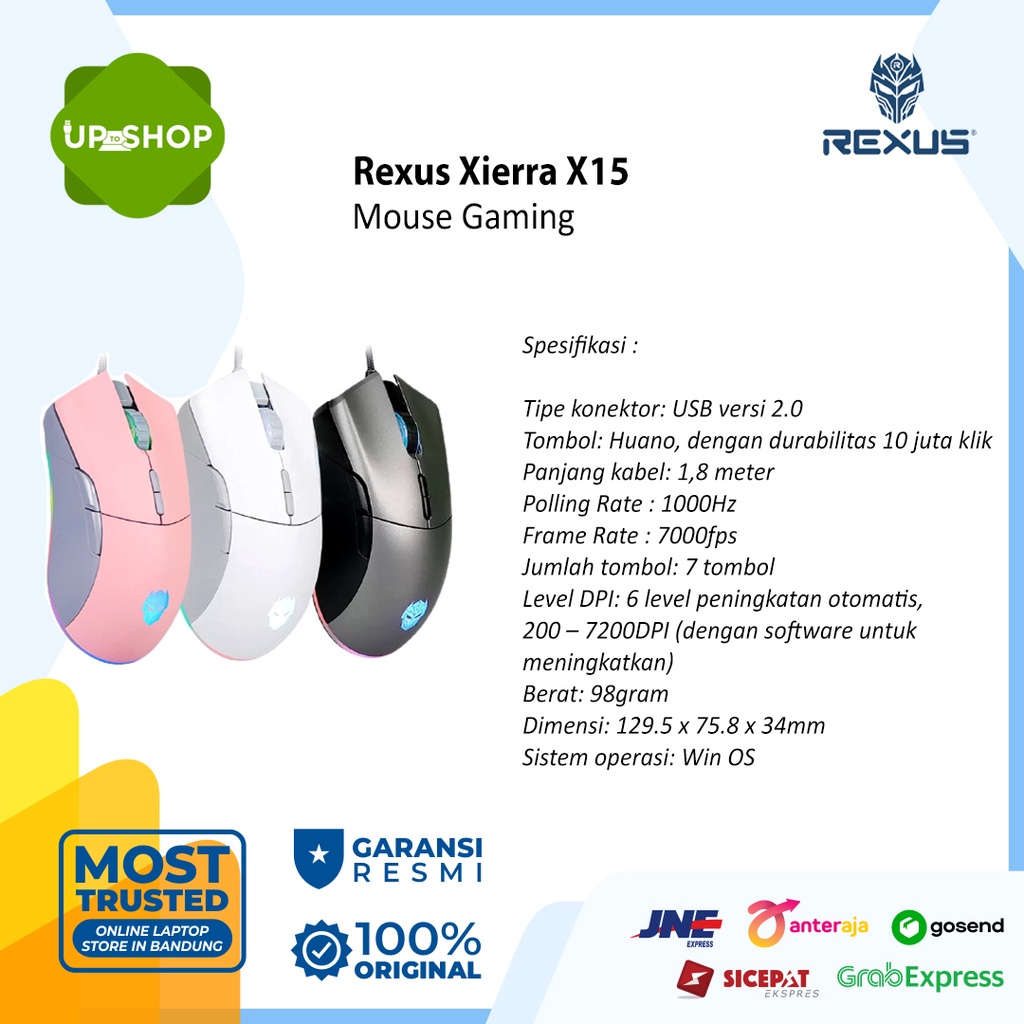 Jual Rexus Mouse Gaming Xierra X15 | Shopee Indonesia