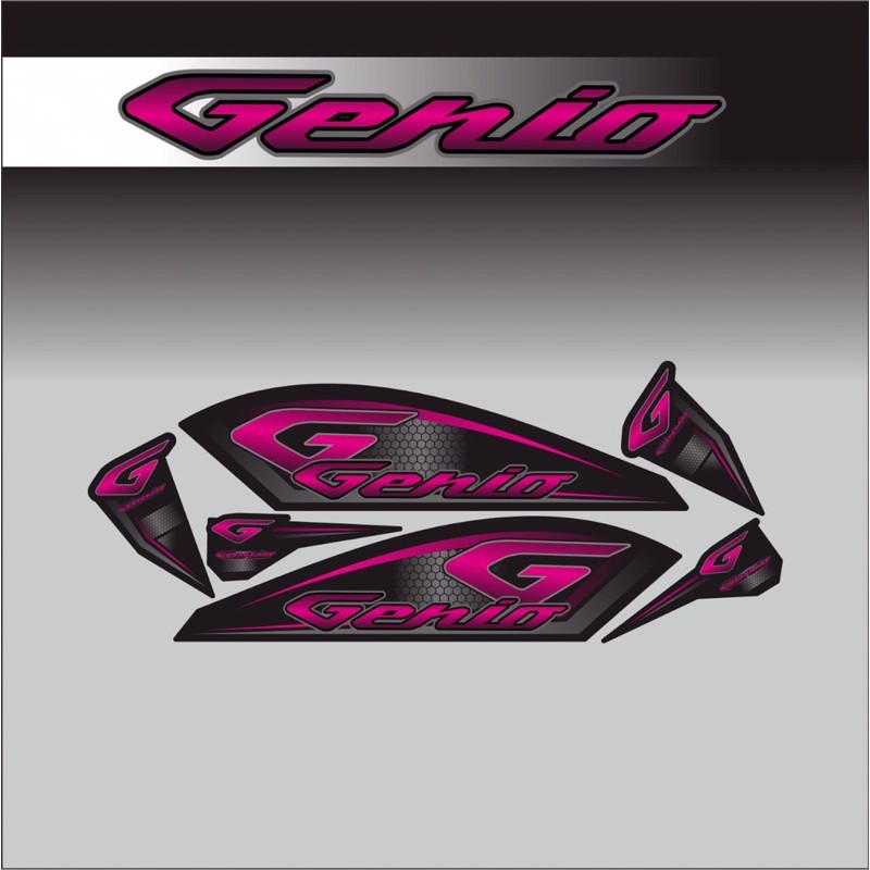 Jual STRIPING HONDA GENIO 2020 HITAM PINK | Shopee Indonesia