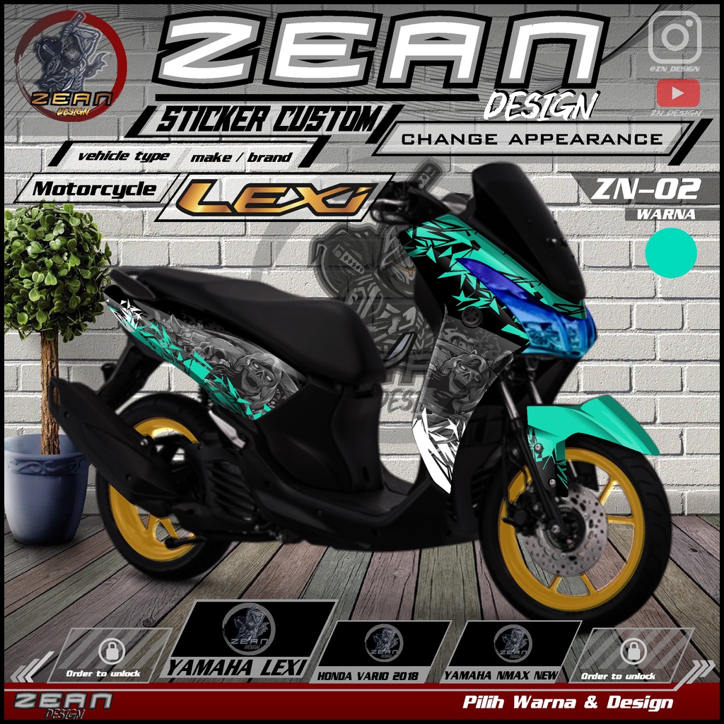 Jual Decal Sticker Variasi Yamaha Lexi Fullbody - Dekal stiker Yamaha ...