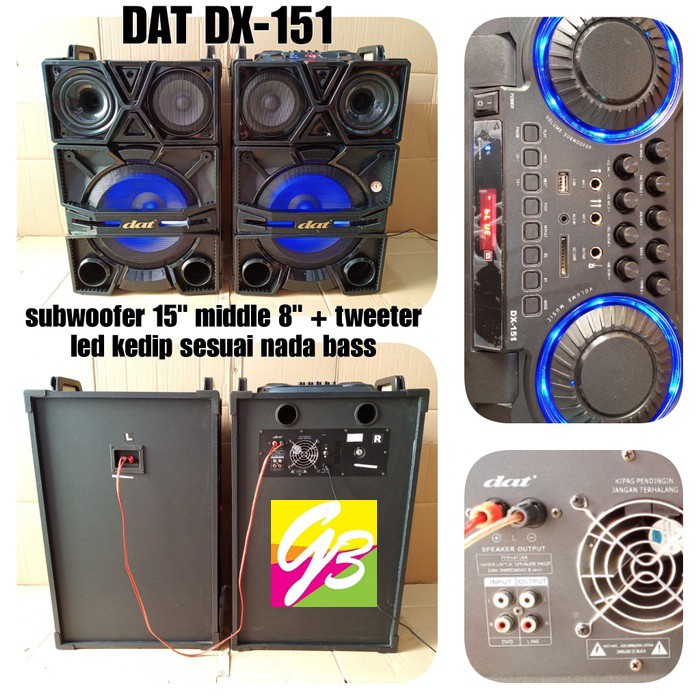 Jual SPEAKER AKTIF DAN PASIF 15 INCH SEPASANG DAT DX 151 | Shopee Indonesia