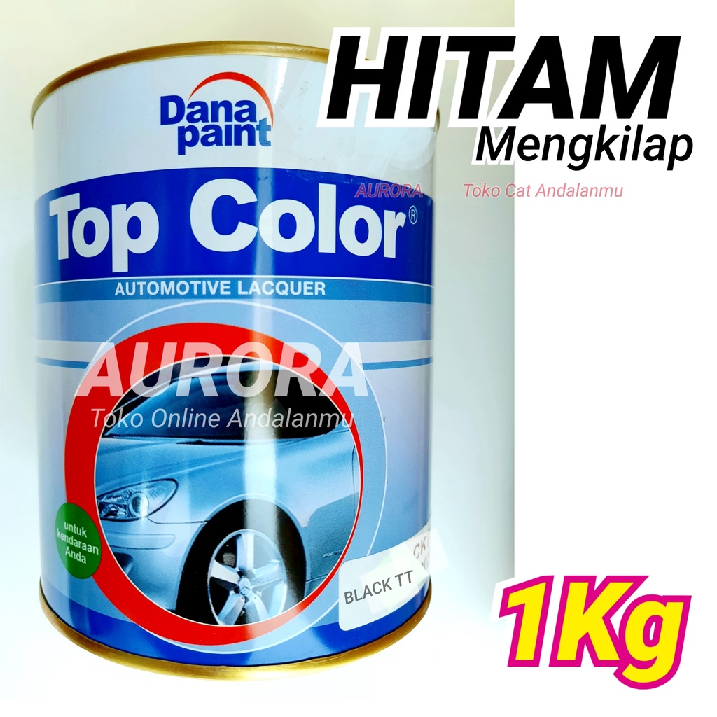 Jual Cat Hitam Mengkilap 1Kg Top Color Black TT 1 Kilo 1Liter 1Kilo ...