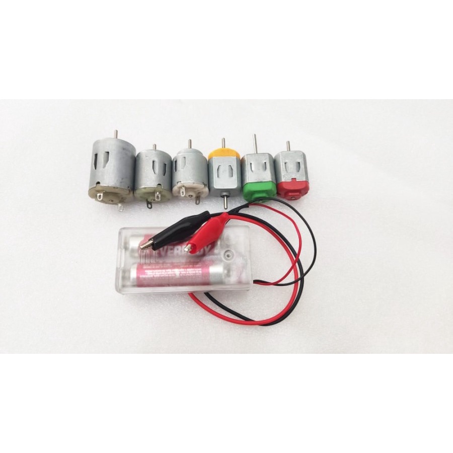 Jual Dinamo Motor Mini With Switch & Battery Box With Alligator Clamp ...