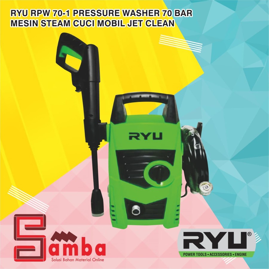 Jual RYU RPW 70-1 PRESSURE WASHER 70 BAR / Mesin Steam Cuci Mobil Jet ...