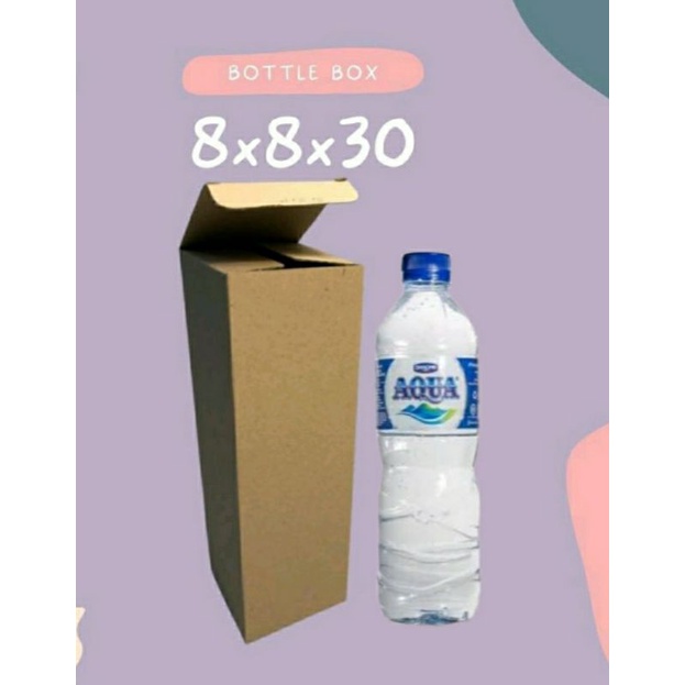 Jual COD kardus botol polos box packaging UK 8x8x30 | Shopee Indonesia