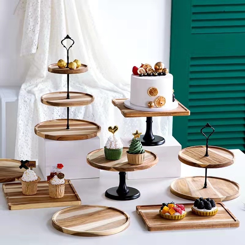 Jual LANASAINT LORA Cake Tray / Piring Susun Kue / Cake Tray / Tray ...