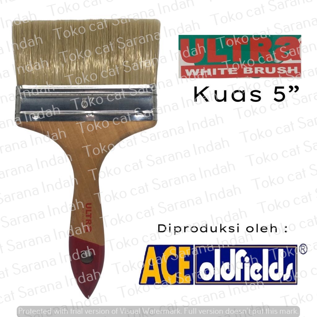 Jual ultra white brush 5 inchi kuas cat tembok Kuas 5 inch kuas termbok ...
