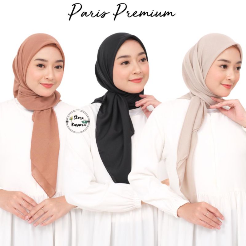 Jual Jilbab Segiempat Paris Premium/Paris Voal Tepi Jahit Anti Letoy ...