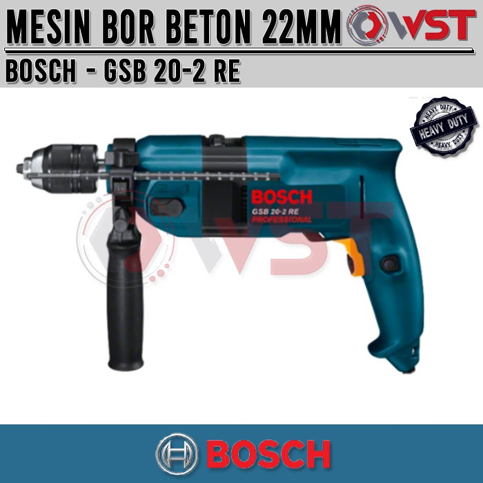 Jual Mesin Bor Beton BOSCH GSB20-2RE - GSB 20-2 RE - HEAVY DUTY | Shopee Indonesia