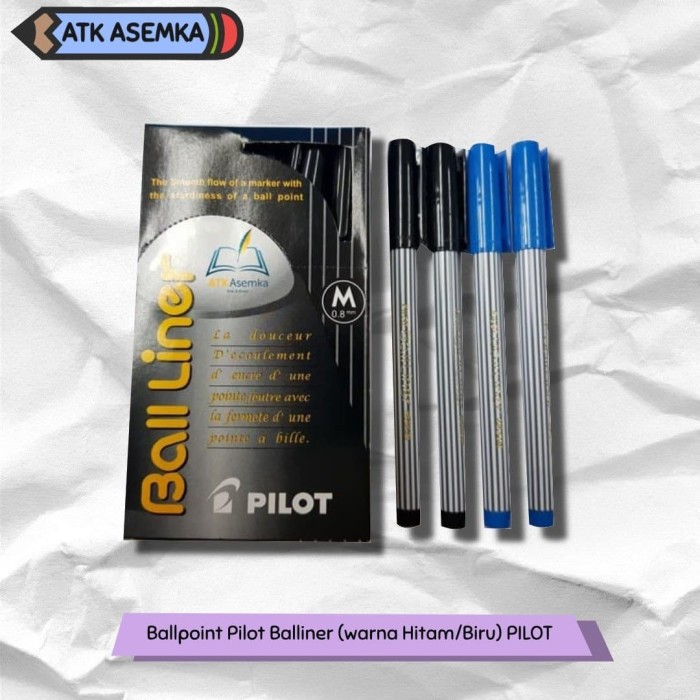 Jual Ballpoint Pilot Balliner (warna Hitam/Biru) PILOT | Shopee Indonesia