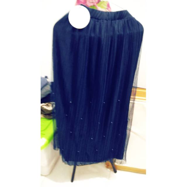 Jual Rok Tutu Mutiara Impor Korea ( Navy) | Shopee Indonesia