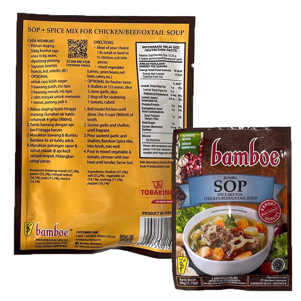 Jual Bamboe bumbu dapur all varian rawon rendang balado nasi goreng ...