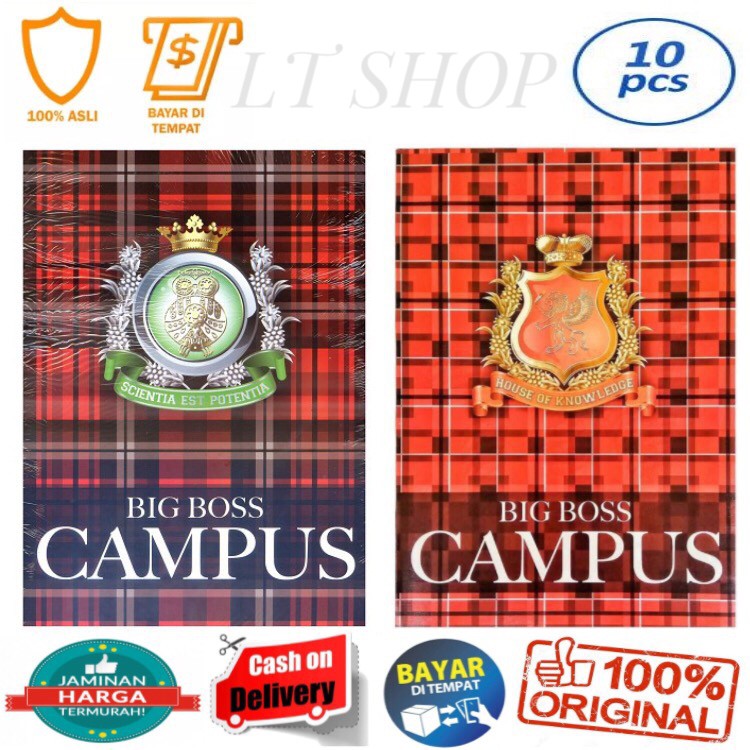 Jual 1 PACK ISI 10 PCS BUKU TULIS BIG BOSS 36 LEMBAR UKURAN BOXY MURAH ...