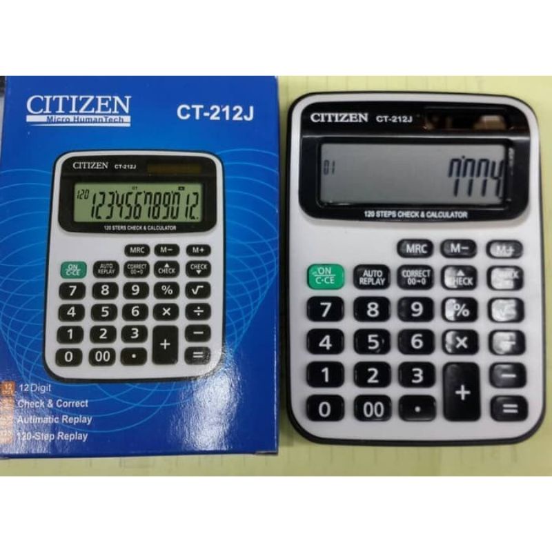 Jual Kalkulator CITIZEN 12 Digit - Calculator CITIZEN TYPE CT-212J ...