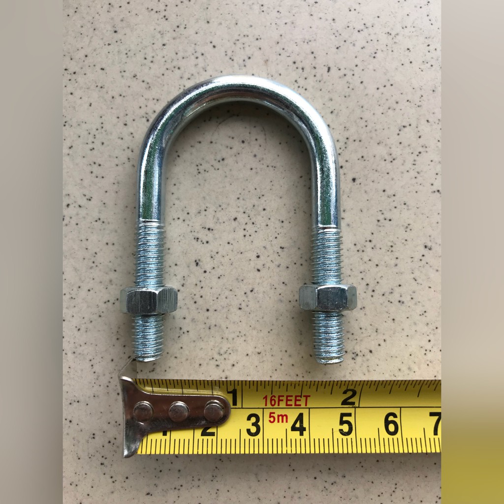 Jual Baut U Galvanis 5/16 x 1, 1-1/4, 1-1/2, 2 Inchi Klem Pipa U Putih ...