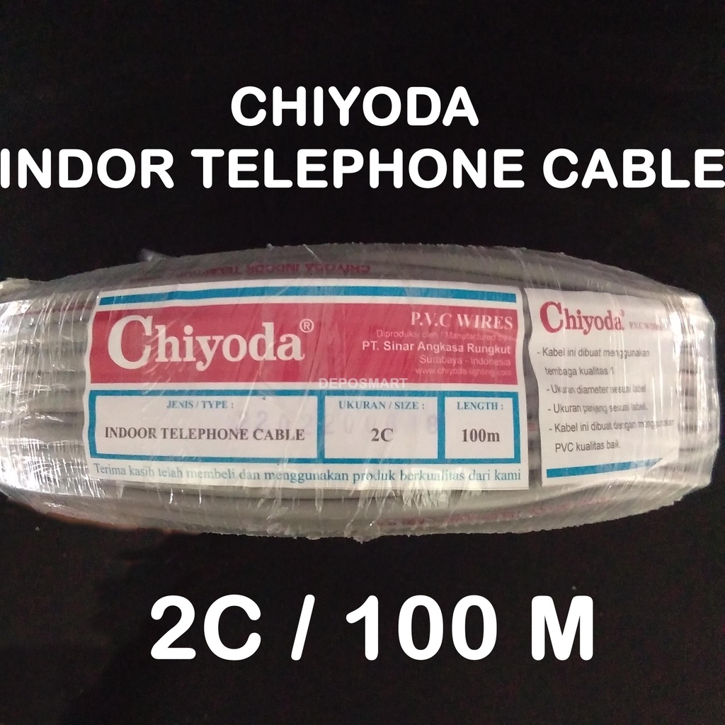 Jual KABEL TELFON CHIYODA 2C 100 METER - PER METER - INDOR TELEPHONE ...