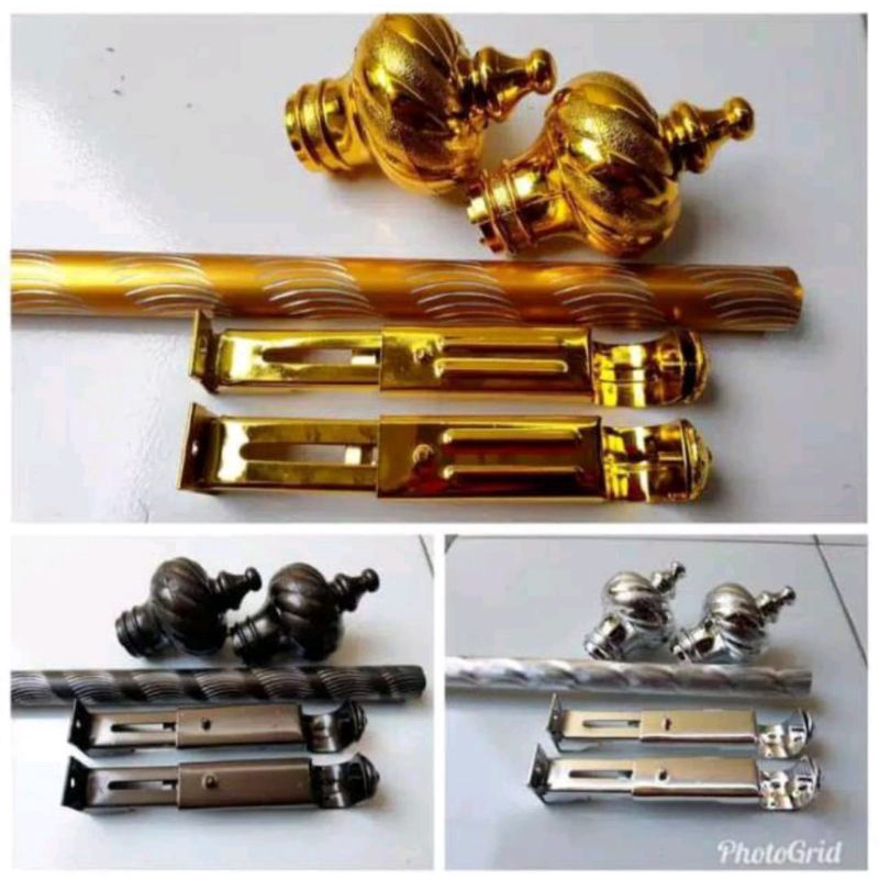 Jual TIANG HORDENG SET KOMPLIT BATANG GORDENG REL PIPA GORDENG 1METER 1 ...