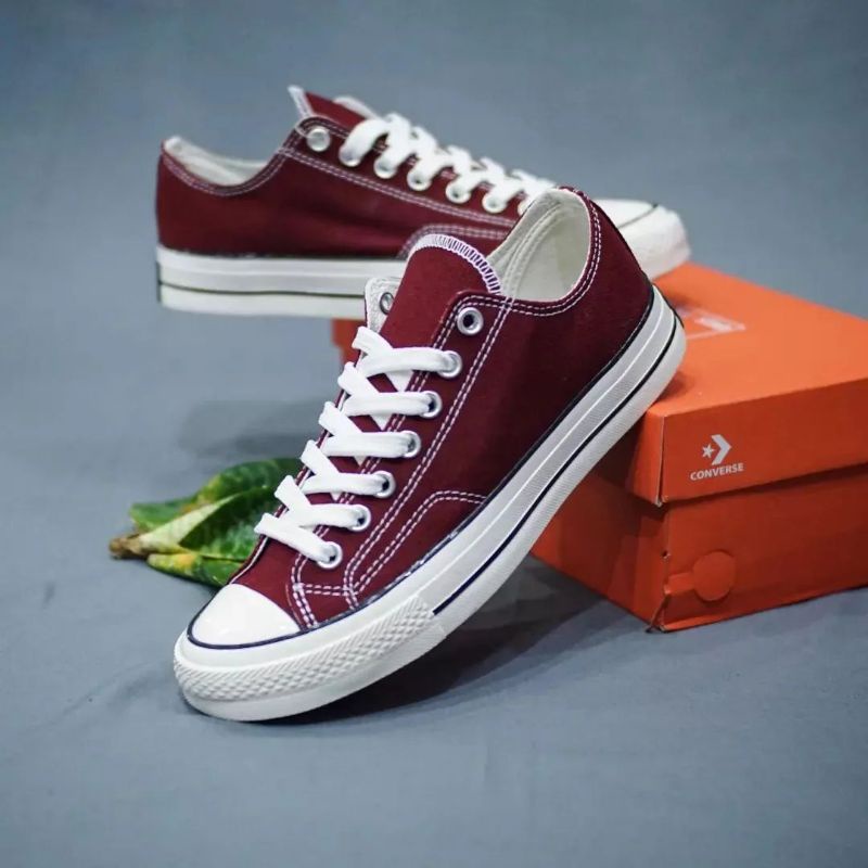 Jual Sepatu CONVERSE 70S LOW MAROON PREMIUM QUALITY/Sepatu Converse ...