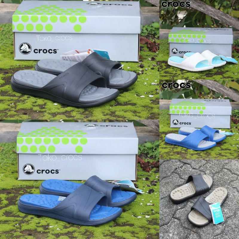 Jual Sandal Crocs Reviva Slide unisex / Sendal pria crocs / crocs ...