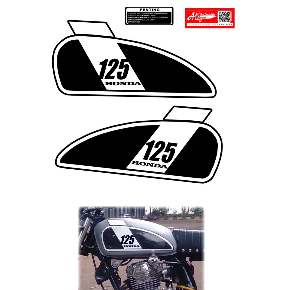 Jual stiker cb stiker decal tangki cb motif yamaha DT subtitusi tangki ...