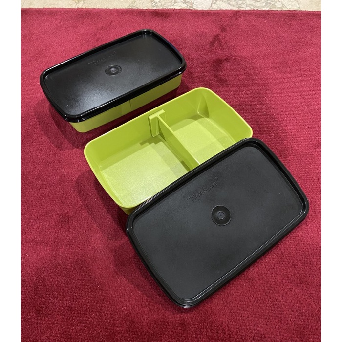 Jual Tempat Makan bersekat Tupperware Coolteen Lunch set - Hijau ...