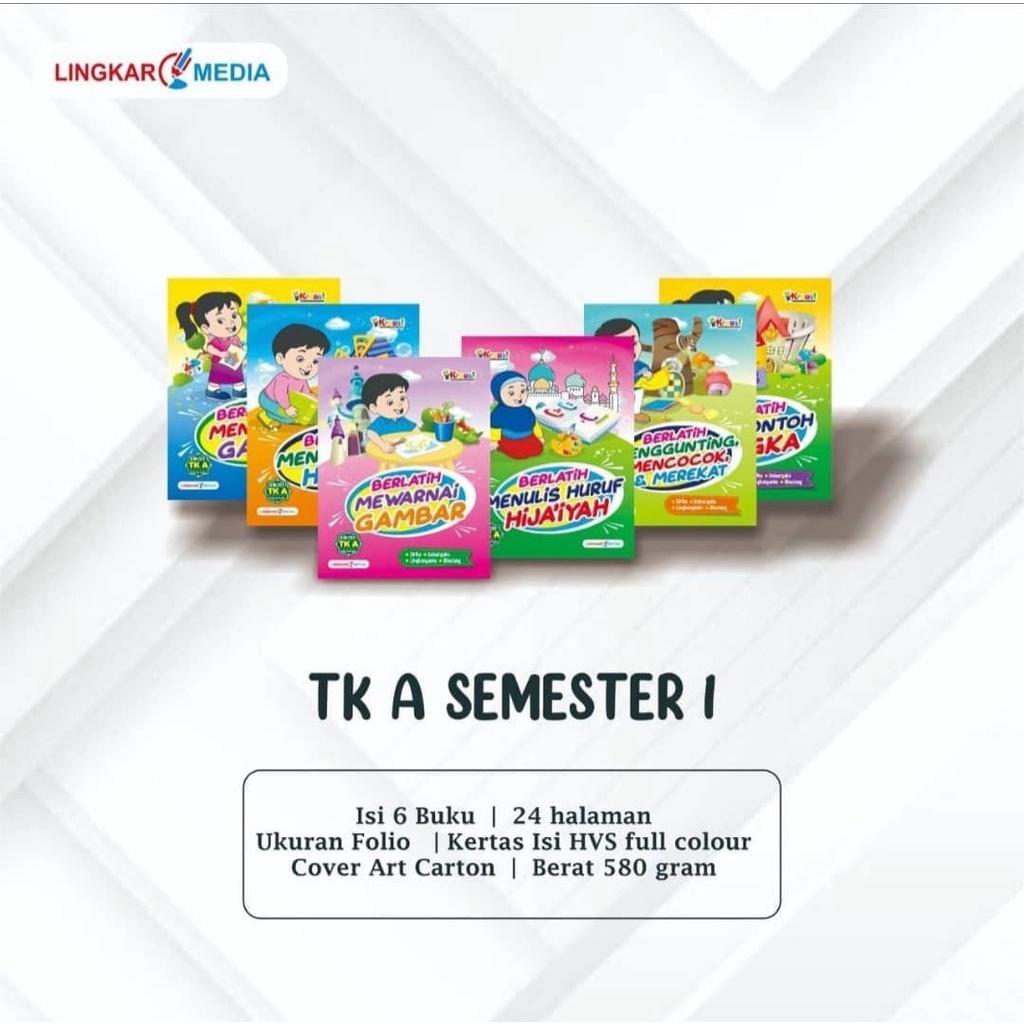 Jual Buku pelajaran untuk anak TK A semester 1 & 2 set 6 buku | Shopee ...