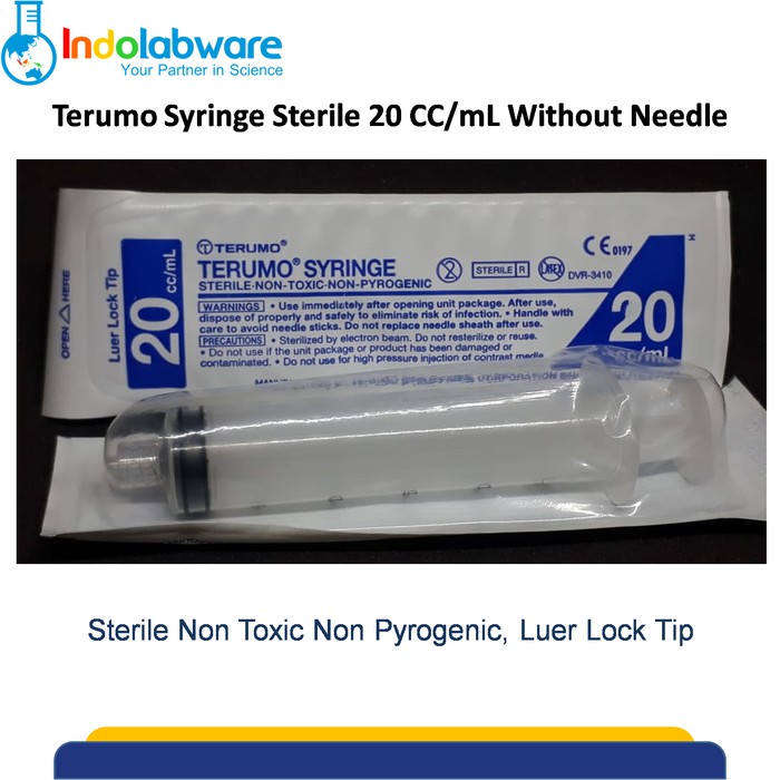 Jual Terumo Syringe Sterile 20 mL Without Needle, Spuit 20 CC | Shopee Indonesia