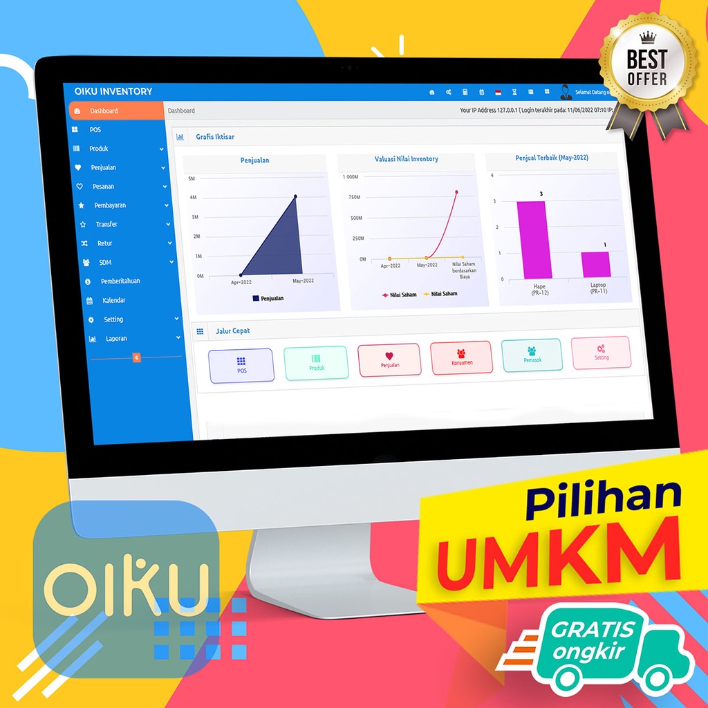 Jual program aplikasi kasir toko pembukuan dan managemen stok ...