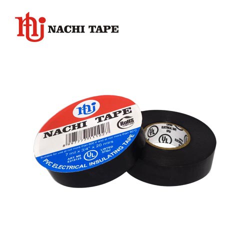 Jual Nachi PVC Electrical Tape Isolasi Listrik Selotip 18mm x 20m Black ...
