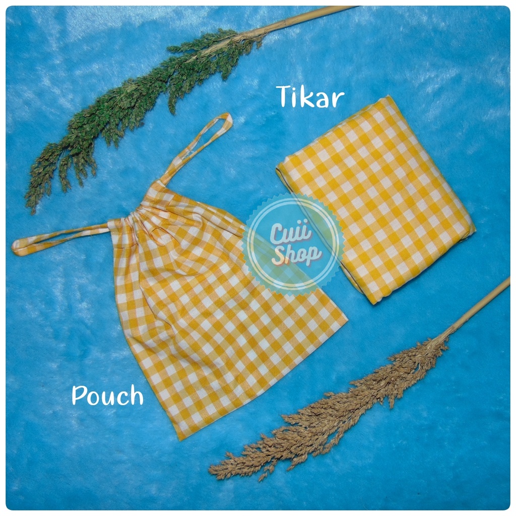 Jual TIKAR Kain Piknik Estetik dan TAS SERUT Kekinian Motif Kotak-Kotak ...