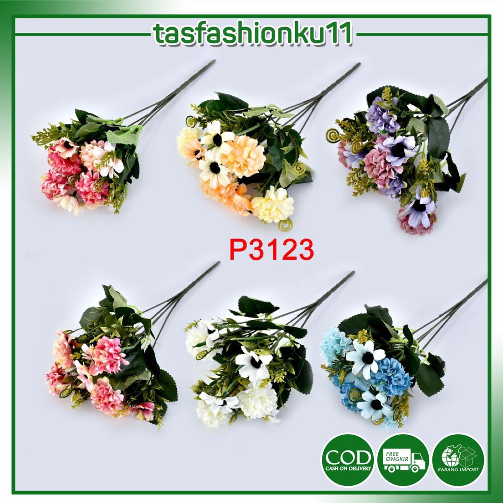 Jual TF Grosir Bunga - ARTIFICIAL FLOWER ROSE DAISY BUNGA BOUQUET 5 ...