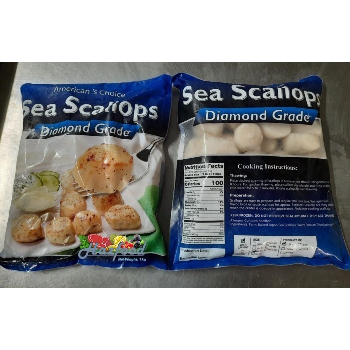 Jual Hazfood - Sea Scallop Diamond Grade American's Choice 1 kg ...
