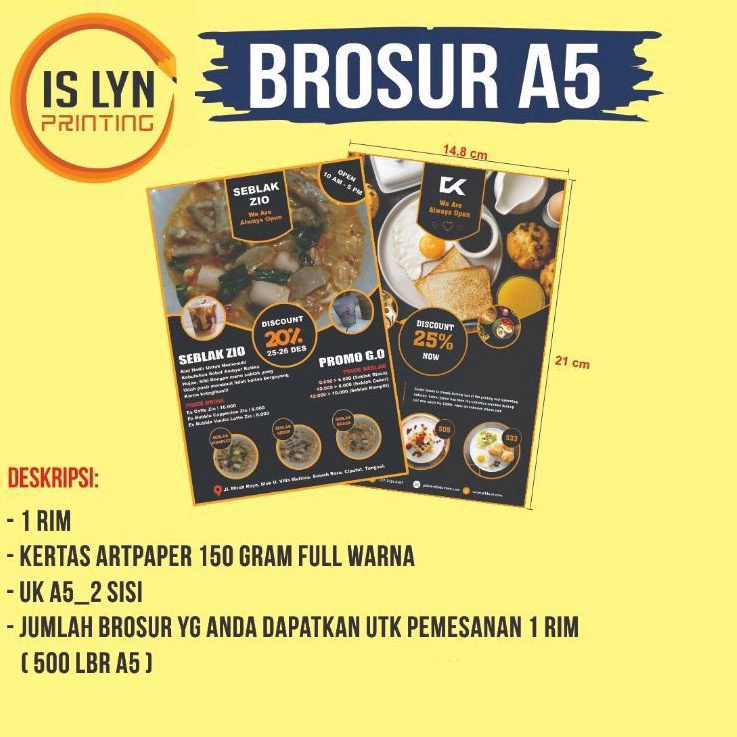 Jual CETAK MURAH BERKUALITAS BROSUR A5 (2 SISI) ART PAPER 150/1 RIM ... Jual CETAK MURAH BERKUALITAS BROSUR A5 (2 SISI) ART PAPER 150/1 RIM ...