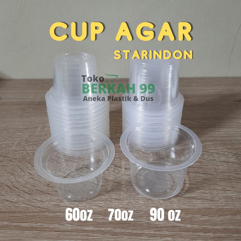 Jual cup agar / cup puding jelly tape / cup plastik bening hajatan 60 ...