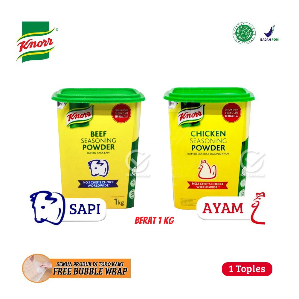 Jual Knorr Seasoning Powder / Bumbu Penyedap Rasa Sapi / Ayam (Toples 1 ...
