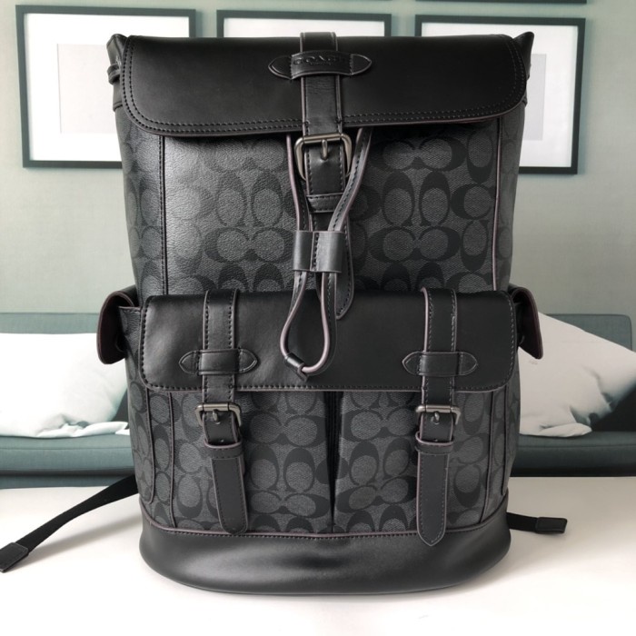 Jual COC Hudson Backpack in Signature Leather Black | Shopee Indonesia