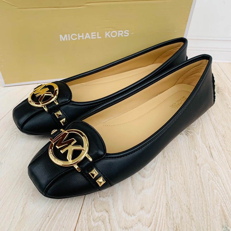 Jual sepatu M K fulton leather MOC black Originall with box | Shopee ...