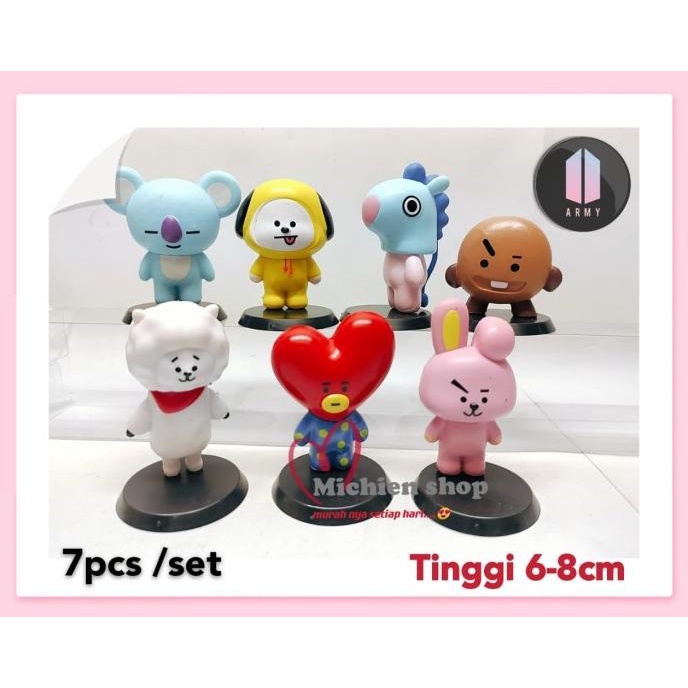 Jual Action Figure Bts Bt21 Army Bangtan Boys Kpop Idol Topper Cake | Shopee Indonesia