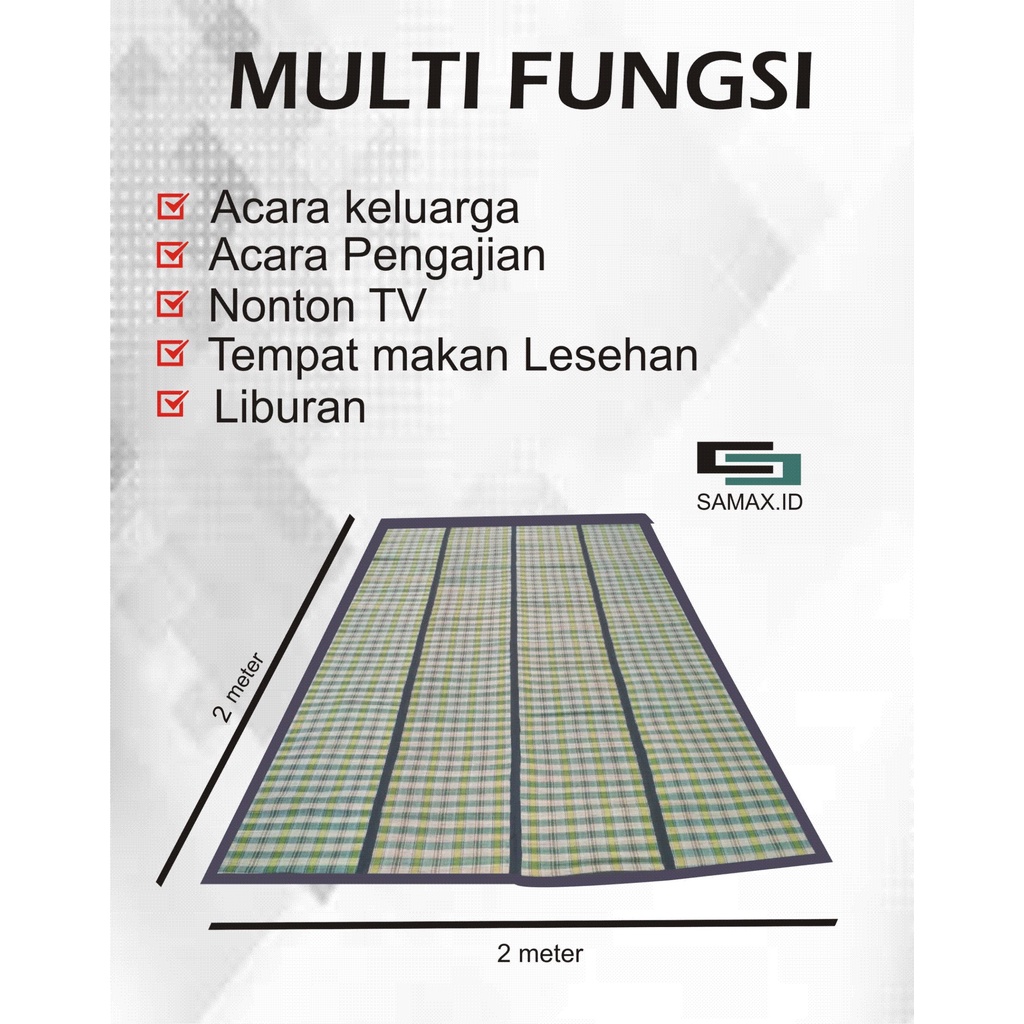 Jual TIKAR LIPAT MENDONG / TIKAR PIKNIK UKURAN JUMBO MOTIF SONGKET (2 x ...