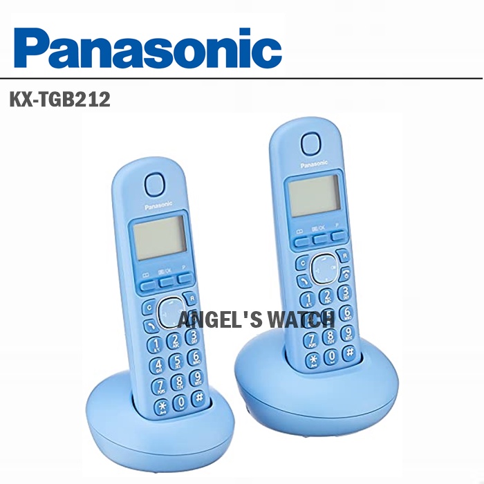 Jual angelswatch telepon wireless panasonic kx-tgb212 biru KX-TGB212 2 handset blue colours ...