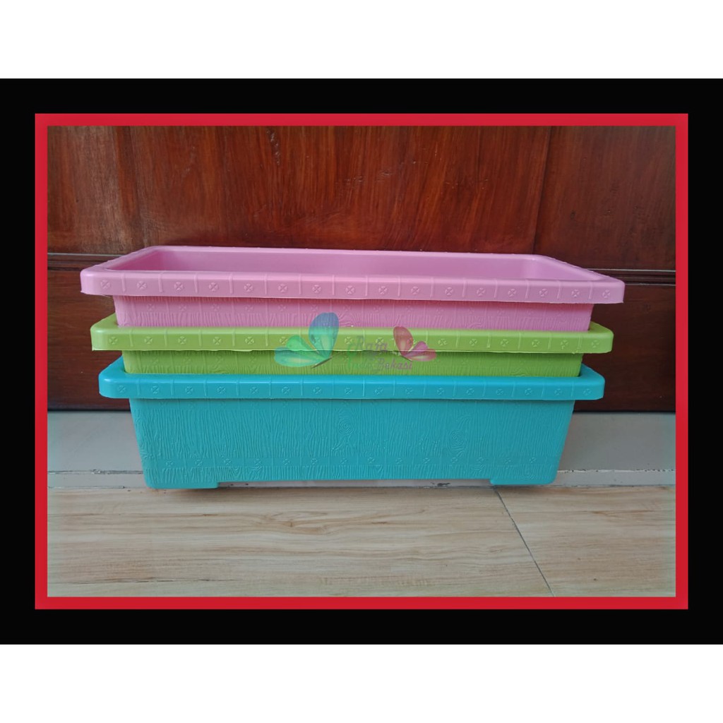 Jual Pot Segi Panjang 50 Motif Kayu Roemah Pot Pink Hijau Biru Pot ...