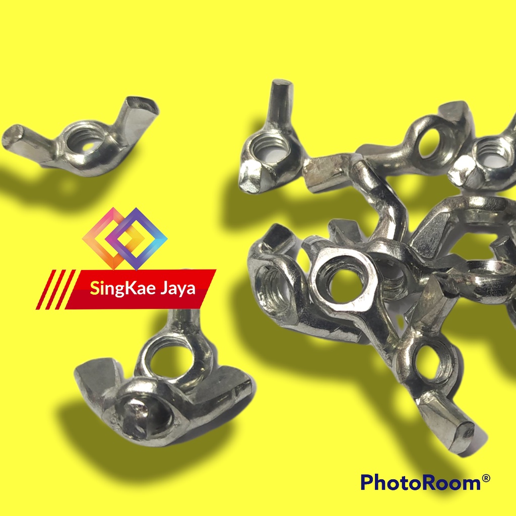 Jual Wing Nut M-10 | Mur kupu-kupu M10 | Mur Kuping 10mm | Shopee Indonesia