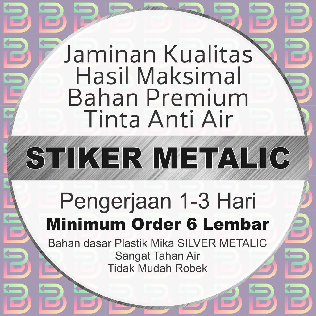 Jual CETAK STIKER METALIC SILVER / PRINT LABEL KEMASAN / STICKER ...