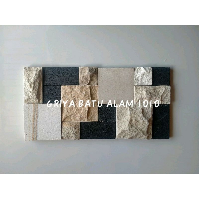 Jual BATU ALAM WALL CLADING MOZAIK 20x40 Cm | Shopee Indonesia