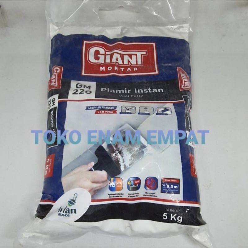 Jual Plamir tembok instant Giant GM220 - 5kg | Shopee Indonesia