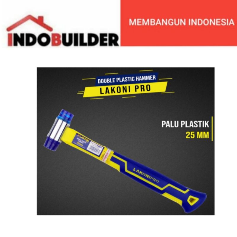 Jual LAKONI PRO PALU PLASTIK 25 MM BIRU GAGANG FIBER / DOUBLE PLASTIC ...